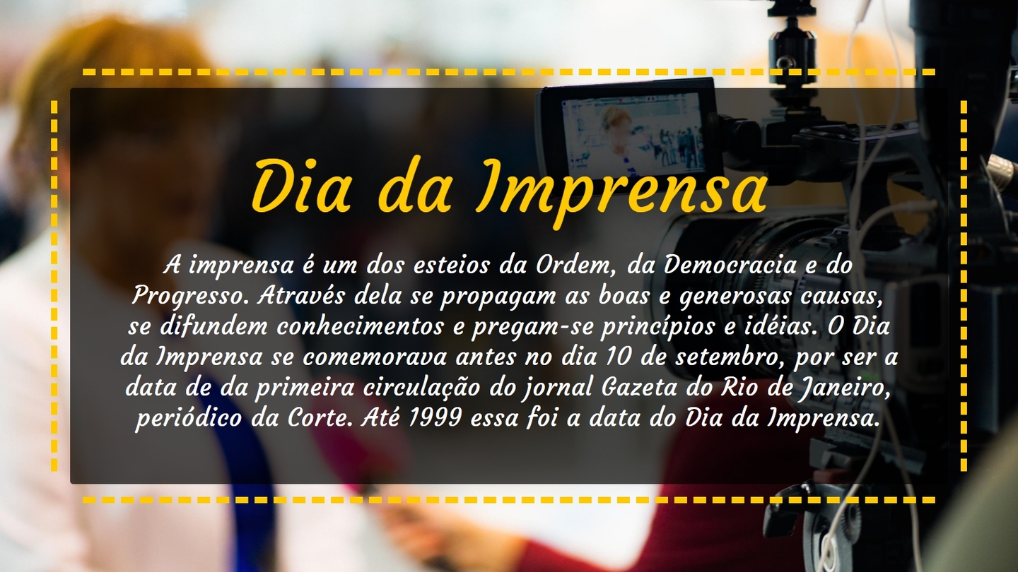 O Dia da Imprensa é comemorado no dia 1º de junho - REDE JOTA FM