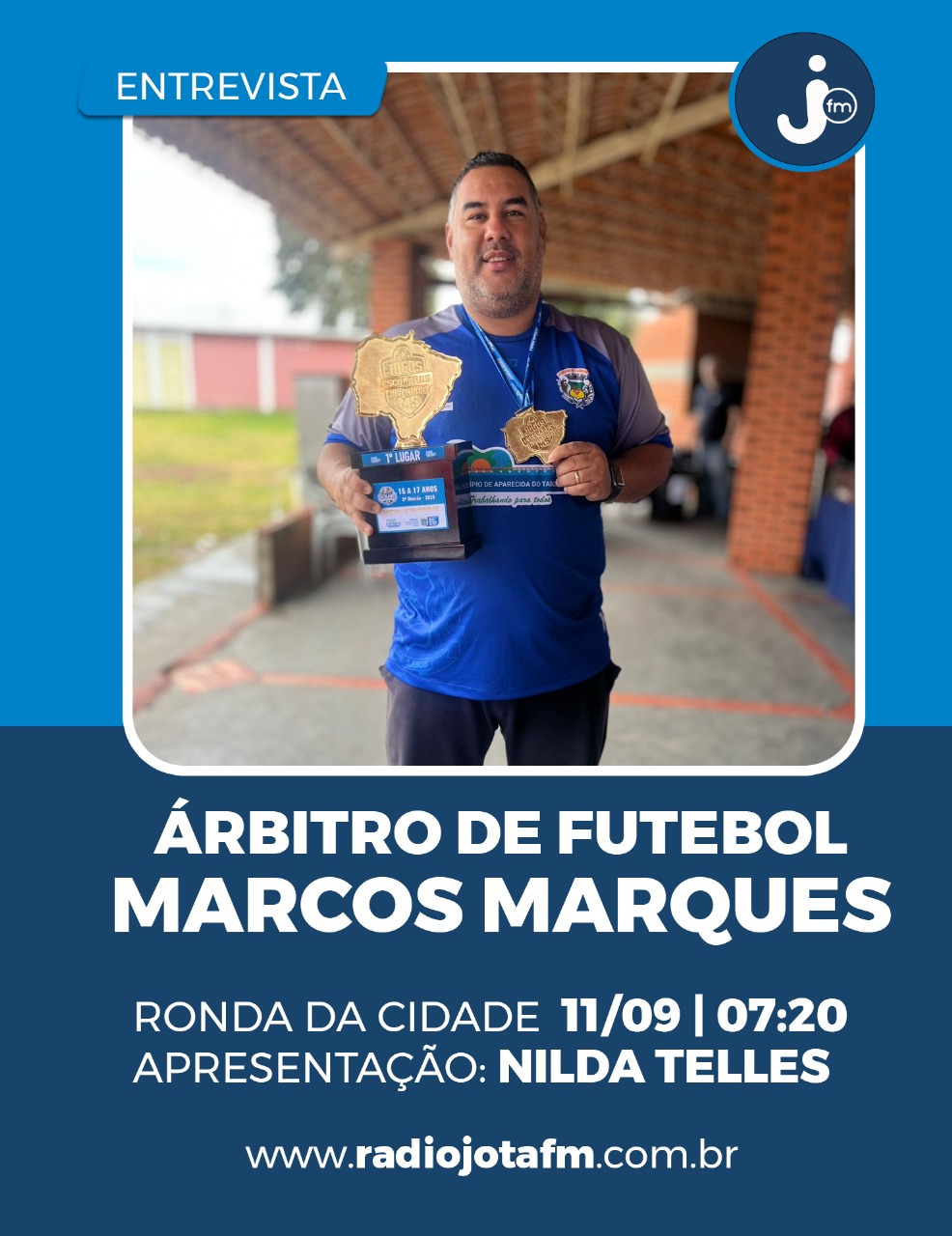 Árbitro de futebol Marcos Marques é o entrevistado do programa Ronda da Cidade na Rádio Jota FM ...