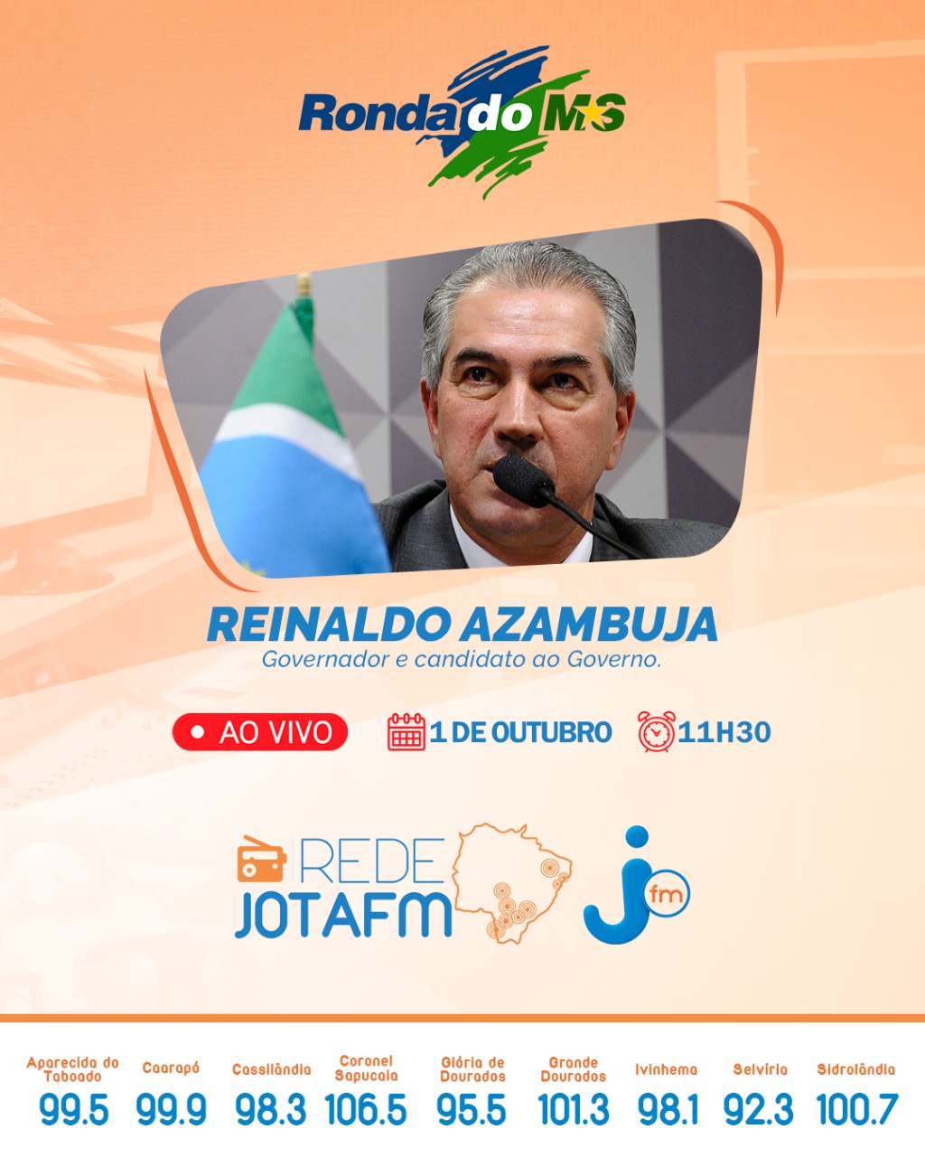 Reinaldo Azambuja fala sobre planos para a reeleição - REDE JOTA FM